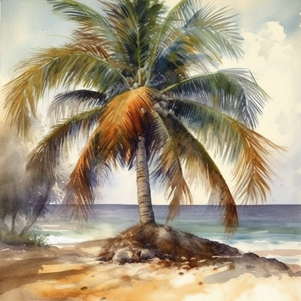 Watercolor Beach Digital Paper Pack Seascape Printable - Etsy