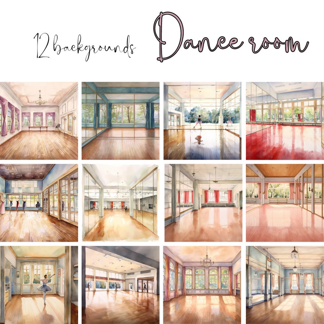 Watercolor Digital Paper Dance Room 01 Background - Etsy