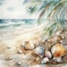 Watercolor Beach Digital Paper Pack Seascape Printable Scrapbooking ...