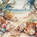 Watercolor Beach Digital Paper Pack Seascape Printable Scrapbooking ...