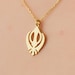 Khanda 18k Silver Necklace and Ring Set - Etsy