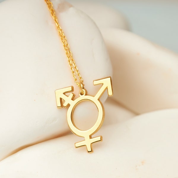 Solid Gold Lgbt Necklace - Etsy