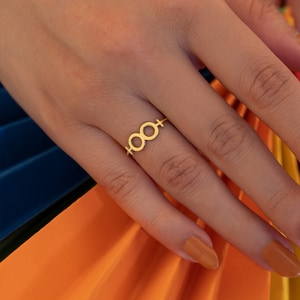 Lesbian Symbol Ring, Interlocking Double Venus Ring, Gift for Her, LGBT ...