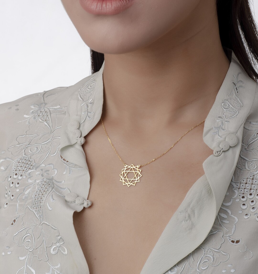 Heart Chakra Necklace, Valentine Gift, Anahata Chakra Necklace ...