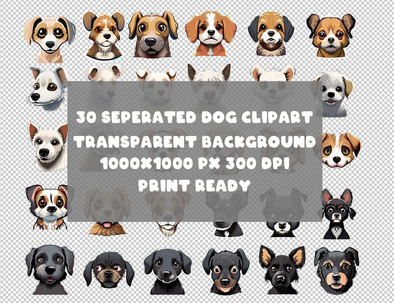 30 Dogs Clipart Bundle , Dogs Clipart , Puppy Clipart , Dog Png , Puppy ...