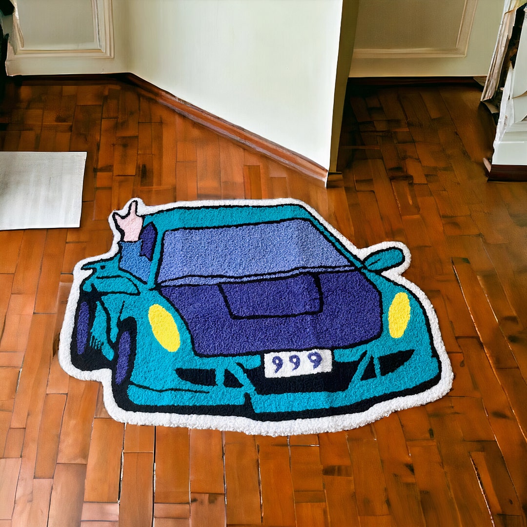 Blue Car Juice Wrld Design Rug Goodbye and Good Riddance 999 Mat Unique ...