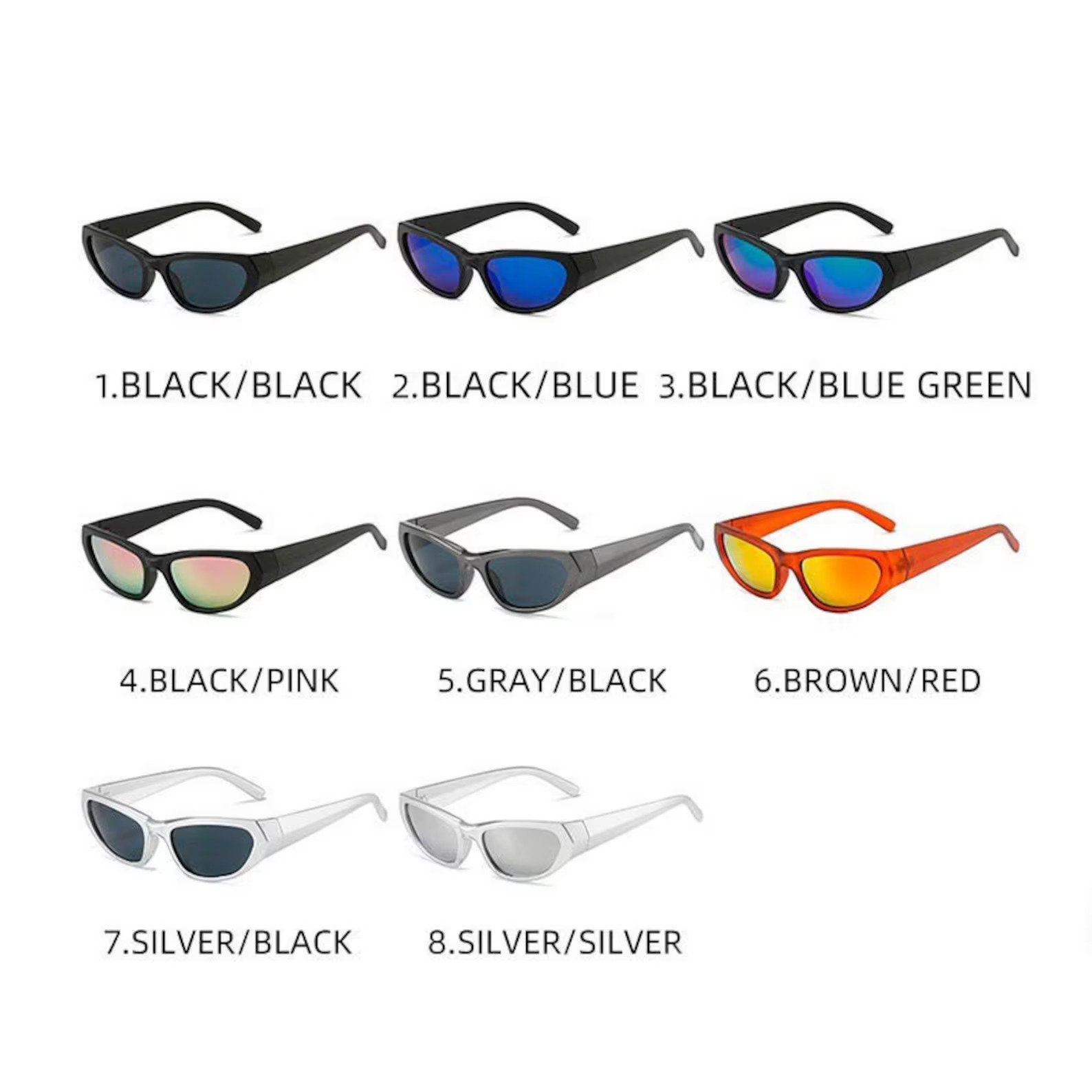 Trendy Vintage Punk Rave Sunglasses for Men and Women 2023 Raveheartz - Etsy