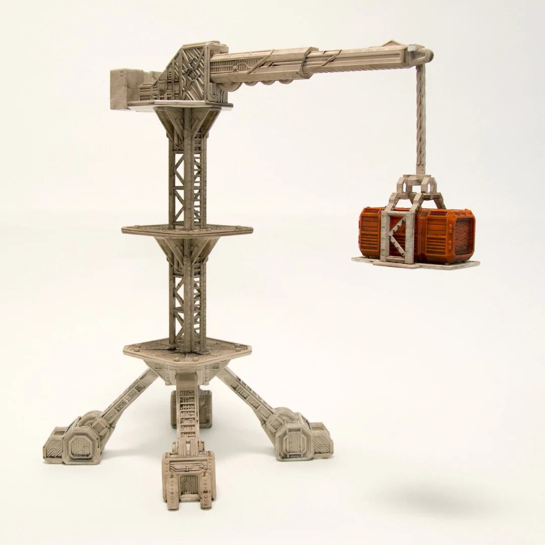 3D Printed Sci-fi Gothic Crane - Tabletop Wargaming Terrain Model ...