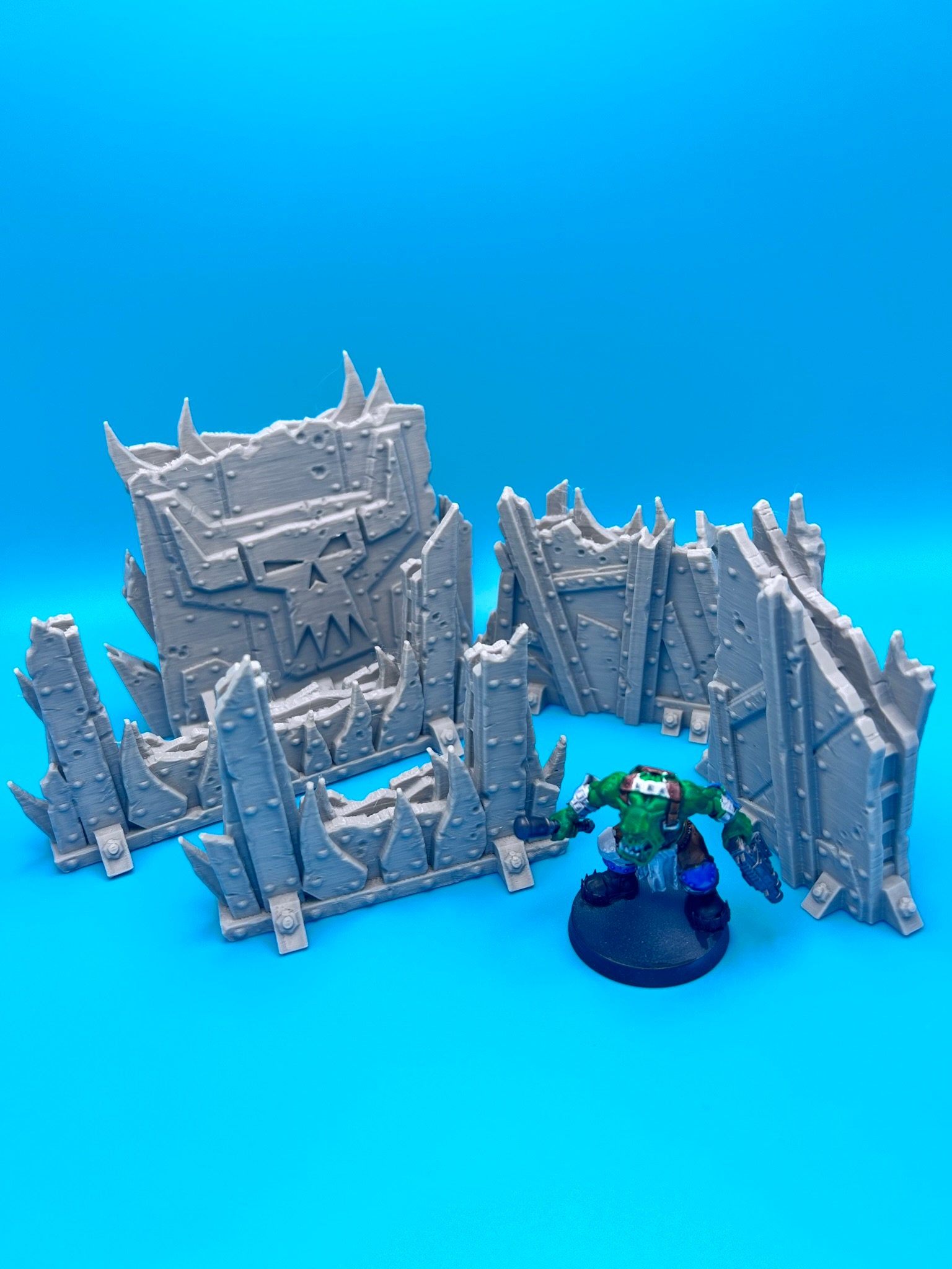 Ork Wargame Terrain 40k Barricades 3D Printed Highly Detailed Orcish ...