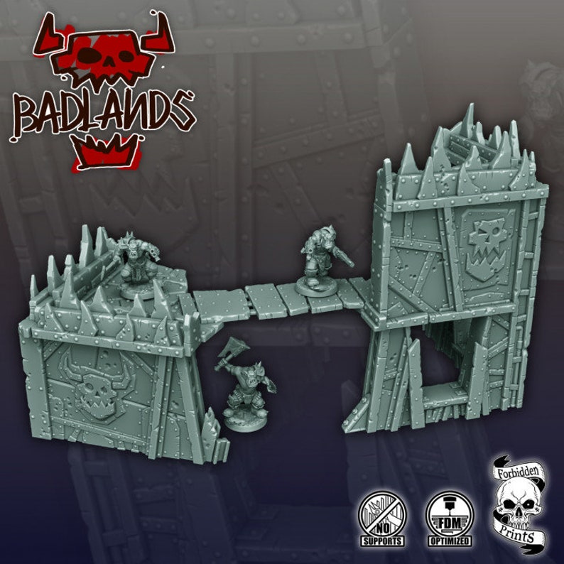 Ork Wargame Terrain 40k Bridge Building 3D Printed Highly Detailed ...