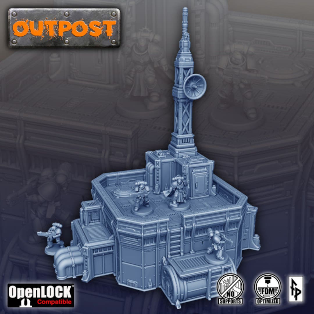 Grimdark Wargame Terrain - Communications Tower - 3D Printed Sci-fi ...