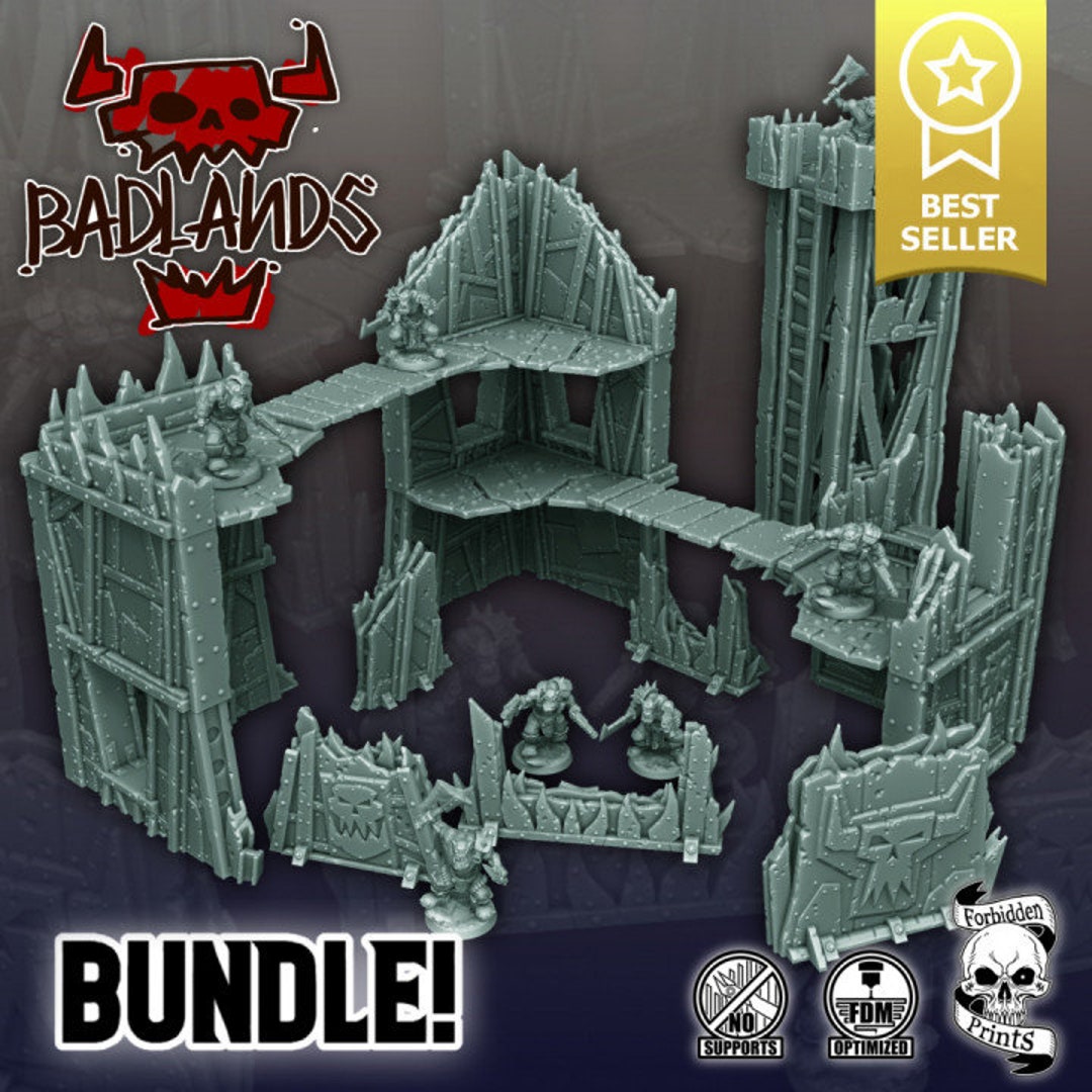 Ork Wargame Terrain 40k - Bundle - 3D Printed Highly Detailed Orcish ...