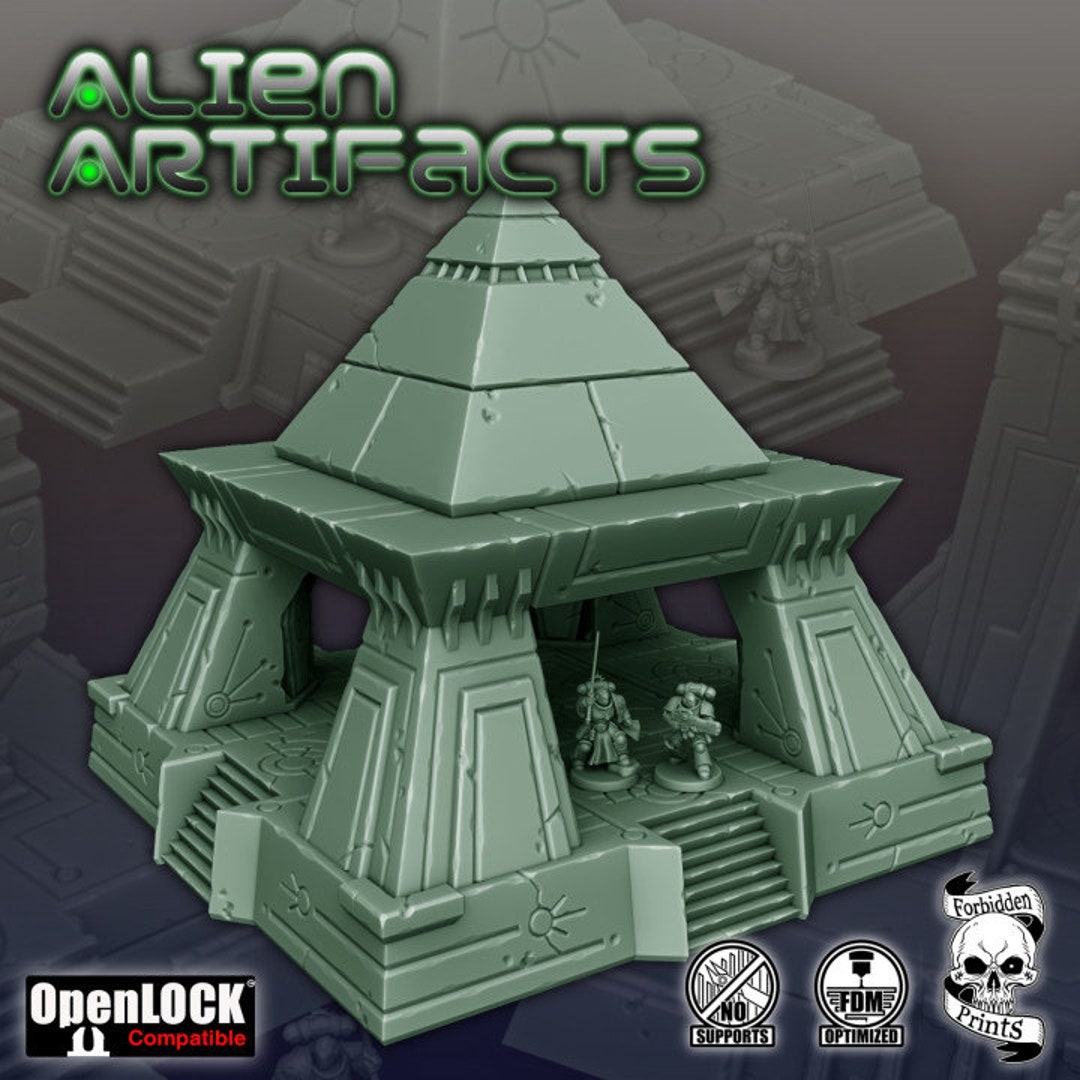 Xenos Alien Wargame Terrain - Open Pyramid - 3D Printed Sci-fi ...