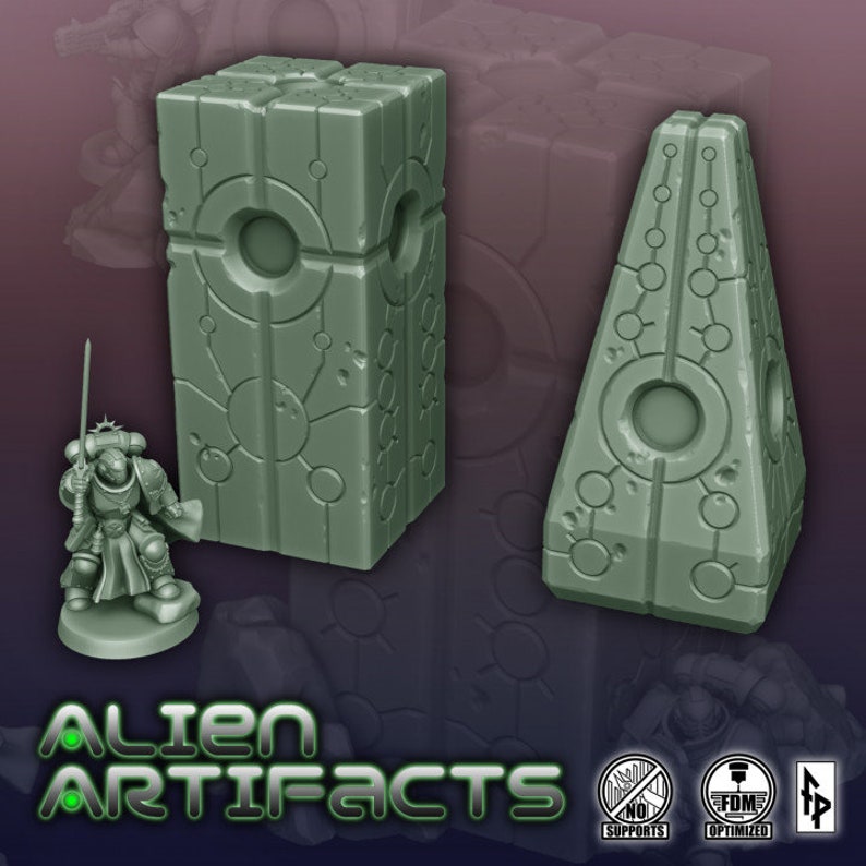 Xenos Alien Wargame Terrain Obelisks 3D Printed Sci-fi Miniature ...