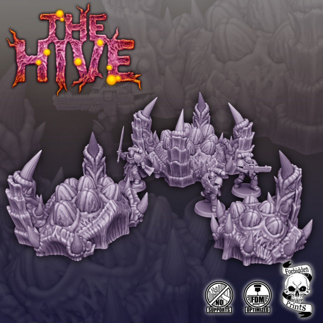 Sci Fi Alien Scenery Terrain - the Hive Egg Hatchery- 3D Printed ...