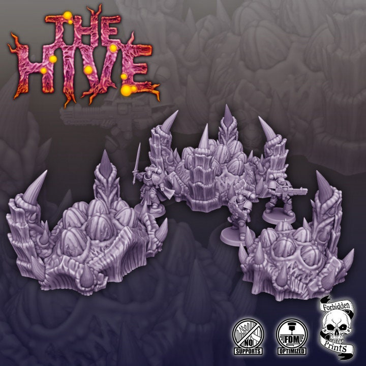 Sci Fi Alien Scenery Terrain - the Hive Bundle - Wargame Tabletop ...