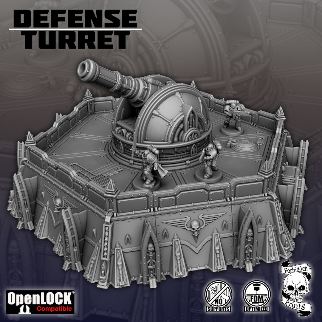 Imperial Defense Turret Terrain - Detailed Wargame Terrain for Tabletop ...