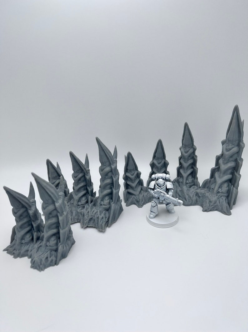Sci Fi Alien Scenery Terrain the Hive Spikes 3D Printed Wargame ...