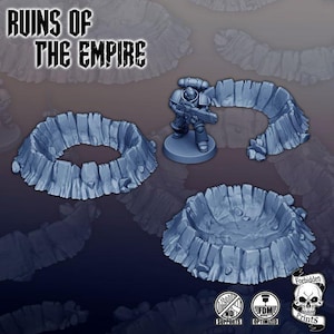 Ruin Crater Terrain: Battle Scenery for Tabletop Games - Etsy