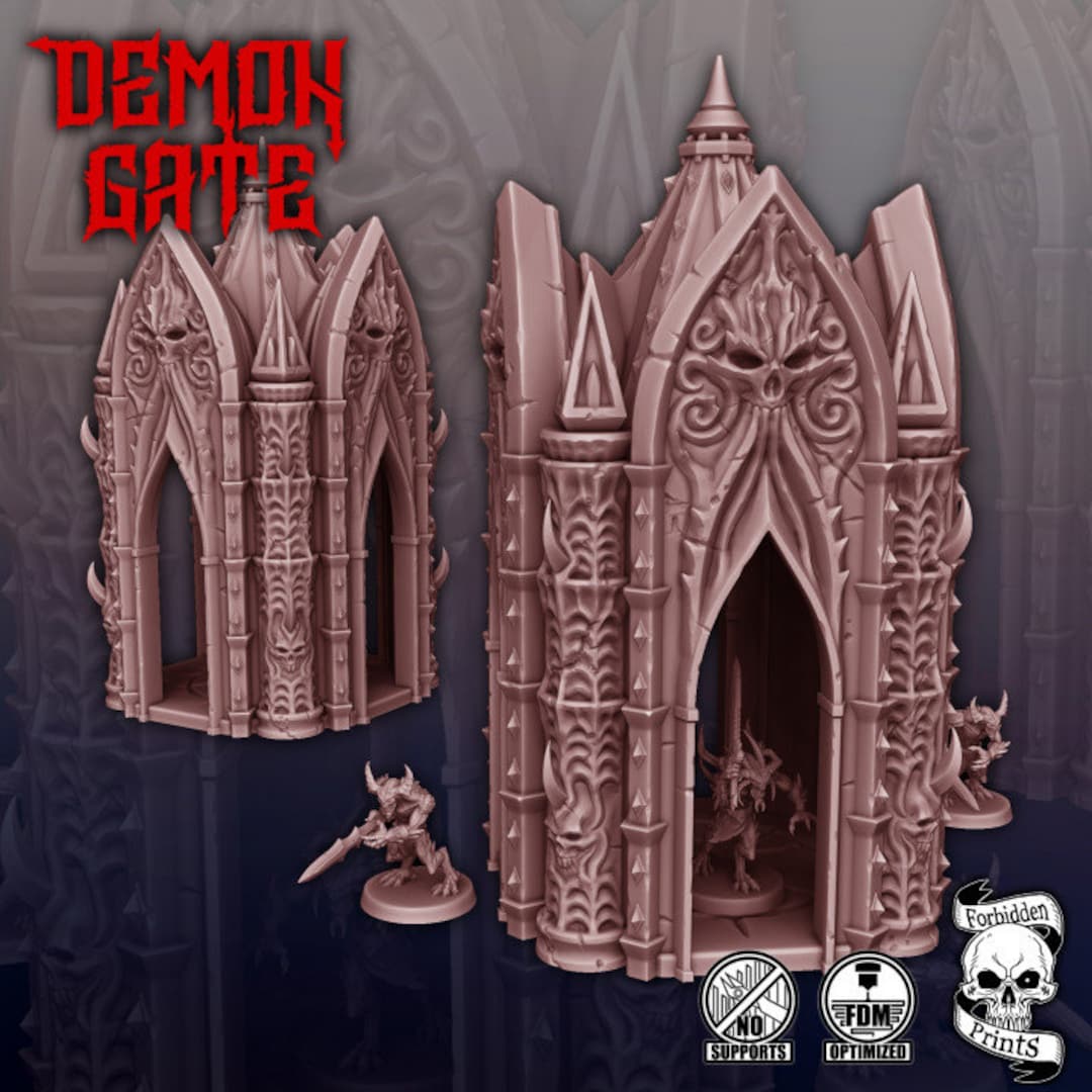 3D Printed Demon Terrain for Warhammer 40k Tabletop Games - Unique ...