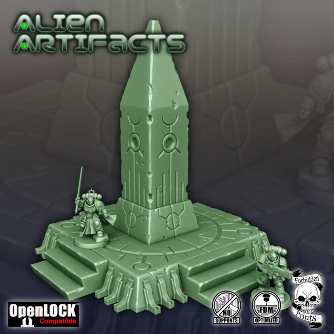 Xenos Alien Wargame Terrain - Platform Monument - 3D Printed Sci-fi ...