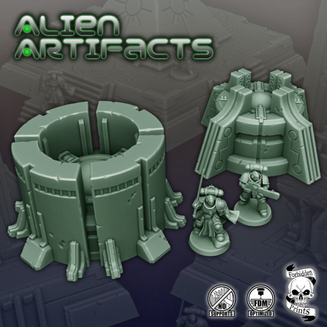 Xenos Alien Wargame Terrain - Artifact Generator - 3D Printed Sci-fi ...