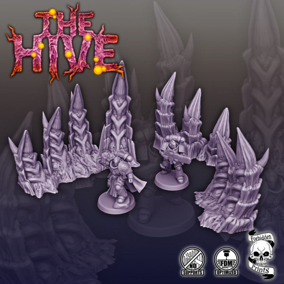 Sci Fi Alien Scenery Terrain - the Hive Spikes - 3D Printed Wargame ...