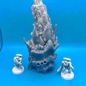 Sci Fi Alien Scenery Terrain Bundle - Two Spikes - 3D Printed Wargame ...