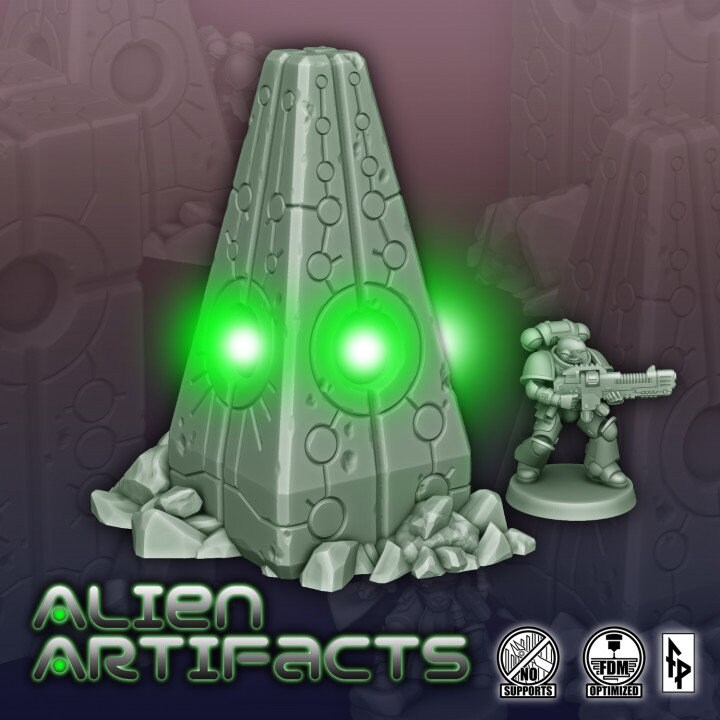 Xenos Alien Wargame Terrain Obelisks 3D Printed Sci-fi Miniature ...