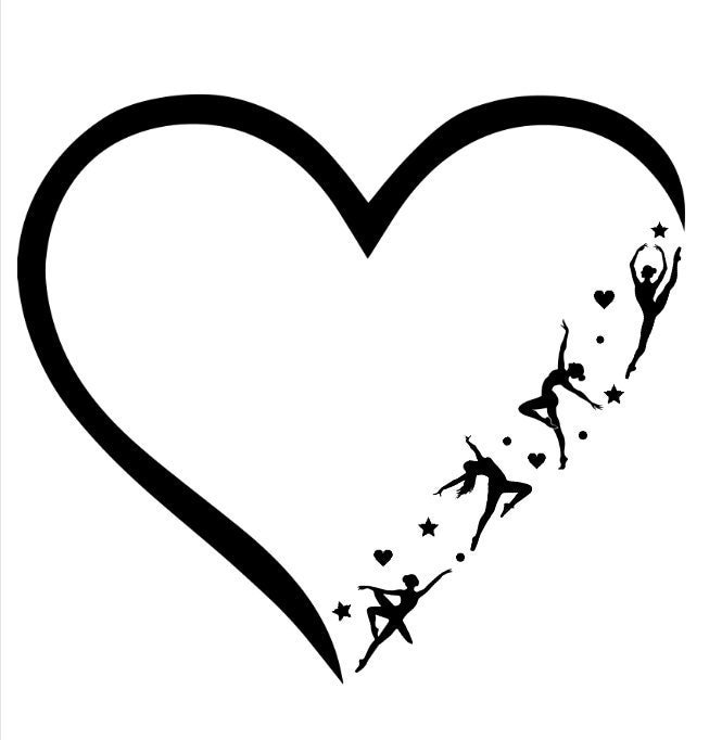 Dance SVG PNG Heart Dancer Svg Png Outline Dancer Svg Png Dance Mom Svg ...