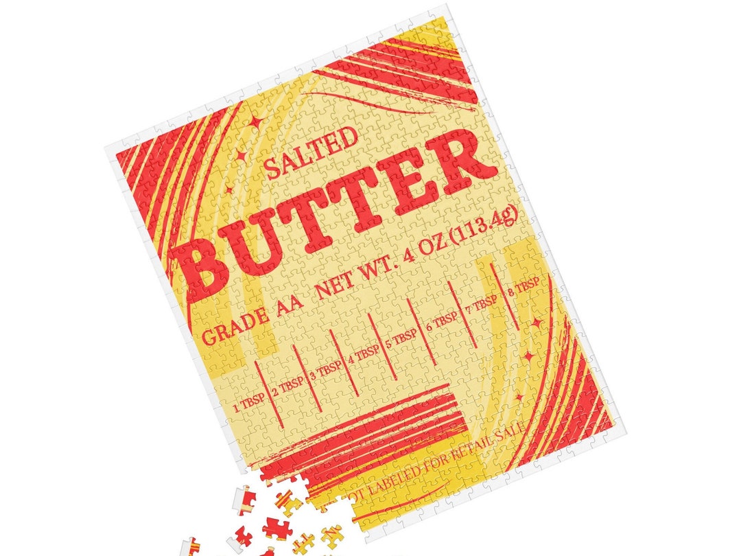Salted Butter Puzzle, Stick of Butter Puzzle, Food Puzzle, Butter Lover ...