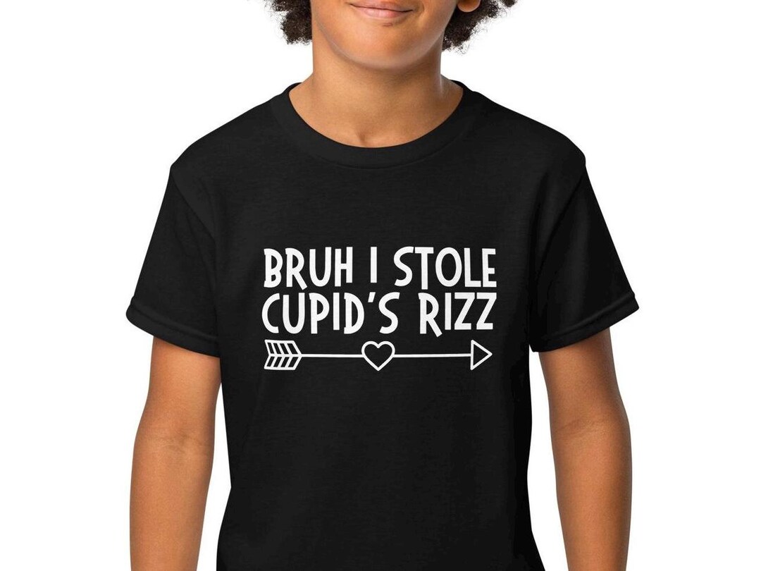 Bruh I Stole Cupids Rizz Shirt Youth Valentines Day Shirt Gen Z Humor ...