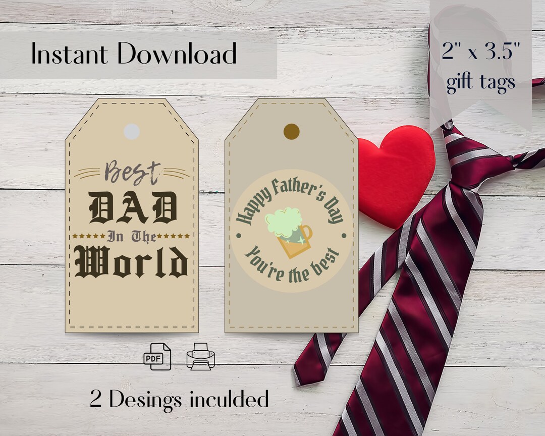 Father's Day Printable Gift Tag / Printable Gift Tag - Etsy
