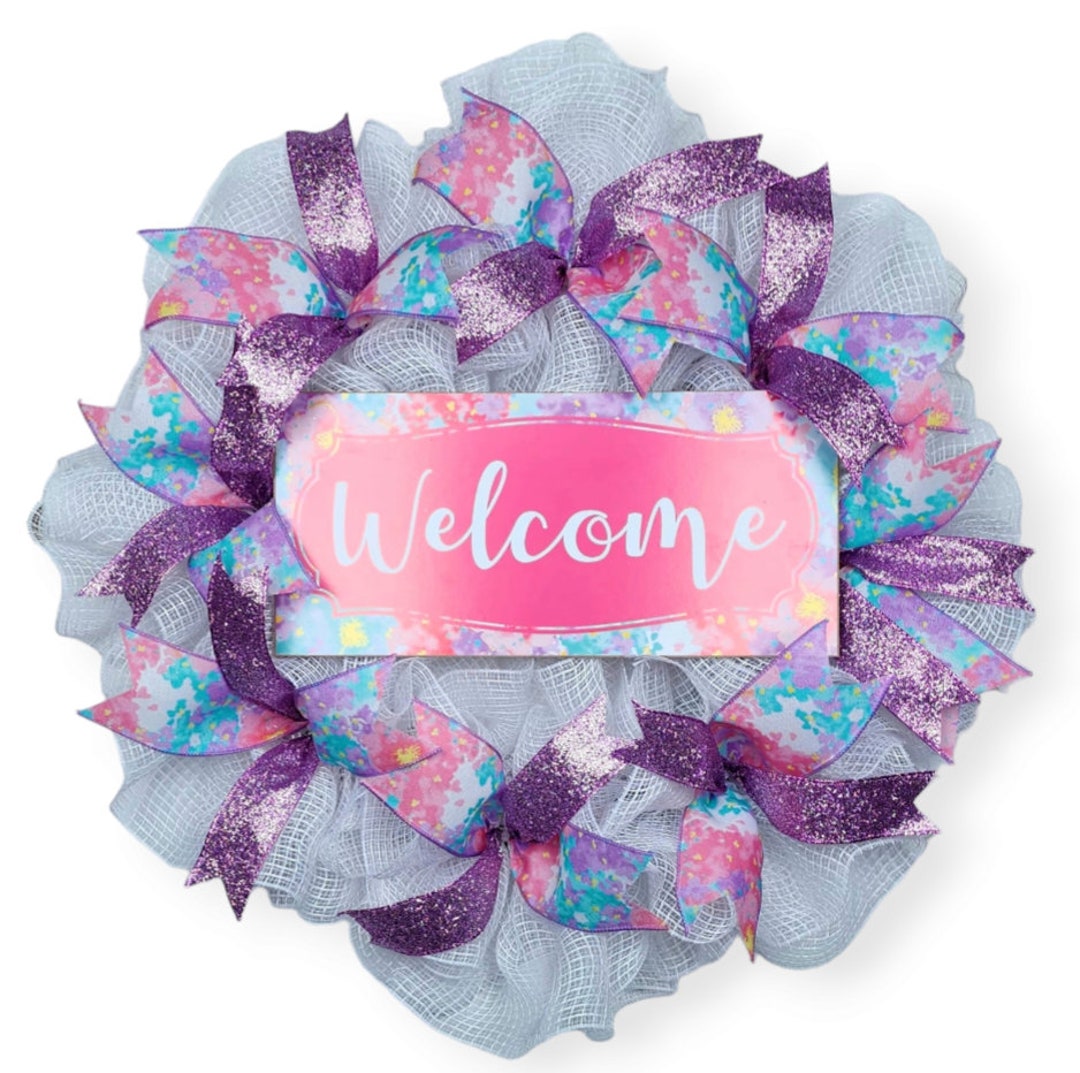 Flower Welcome Sign, Summer Welcome Sign, Spring Welcome Sign, Everyday ...