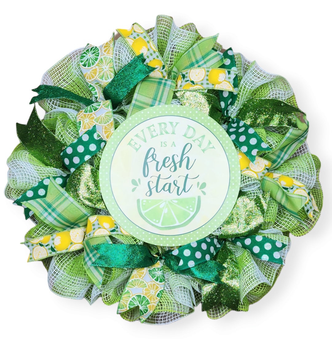 Everyday is A Fresh Start Wreath, Fresh Start Wreath, Summer Wreath ...