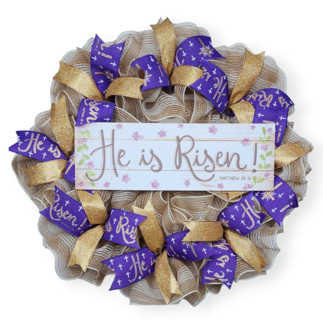 He is Rise Easter Wreath, Easter Wreath, Easter Decor, Easter ...