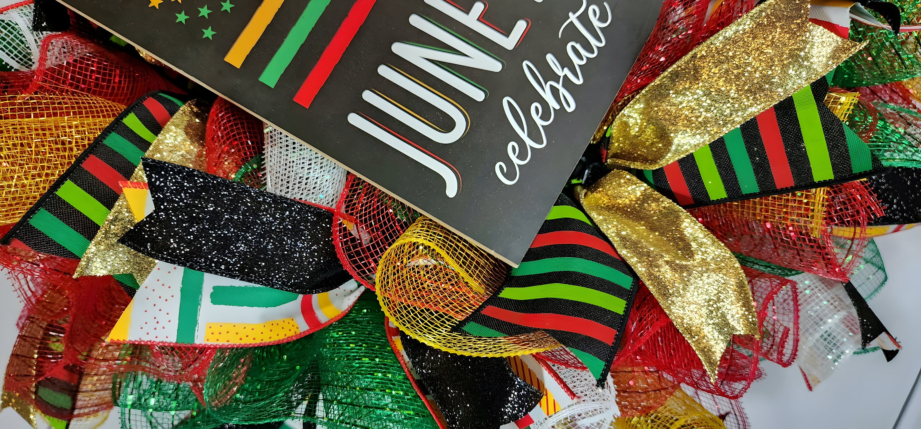 Juneteenth Mesh Wreath Front Door Wreath Juneteenth Decor - Etsy