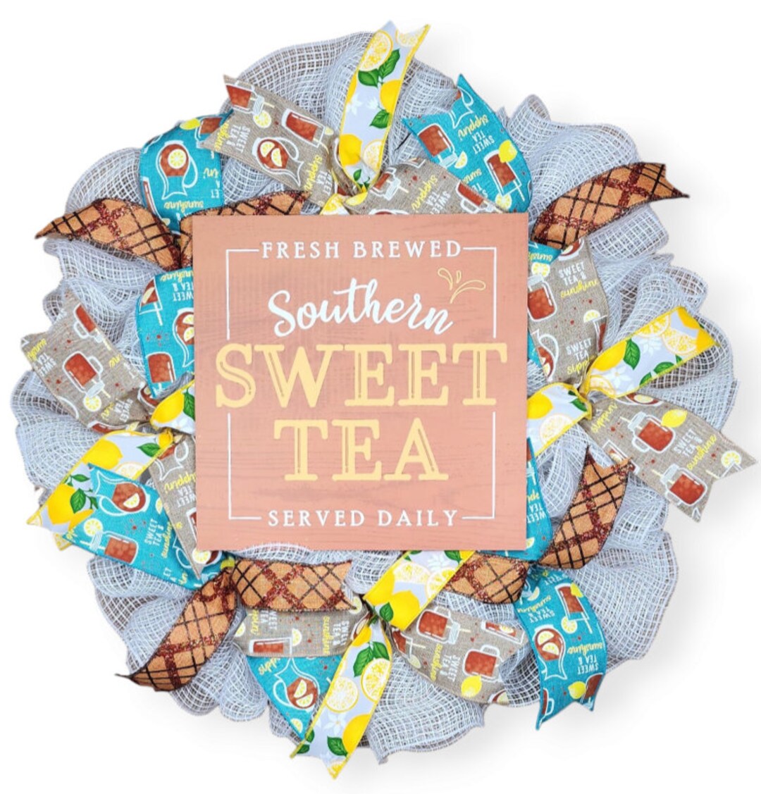 Fresh Brewed Southern Sweet Tea Wreath, Summer Wreaths, Sweet Tea ...