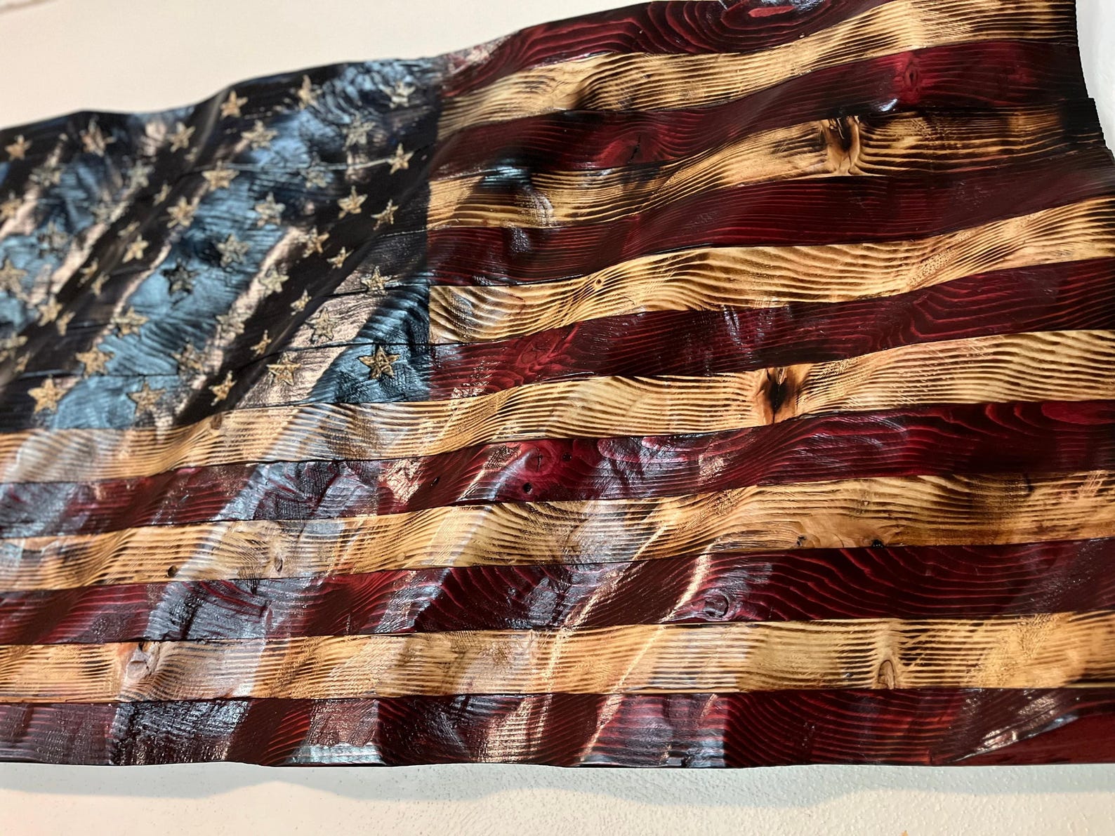 Wavy US Flag - Etsy