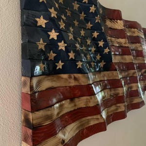 Wavy US Flag - Etsy