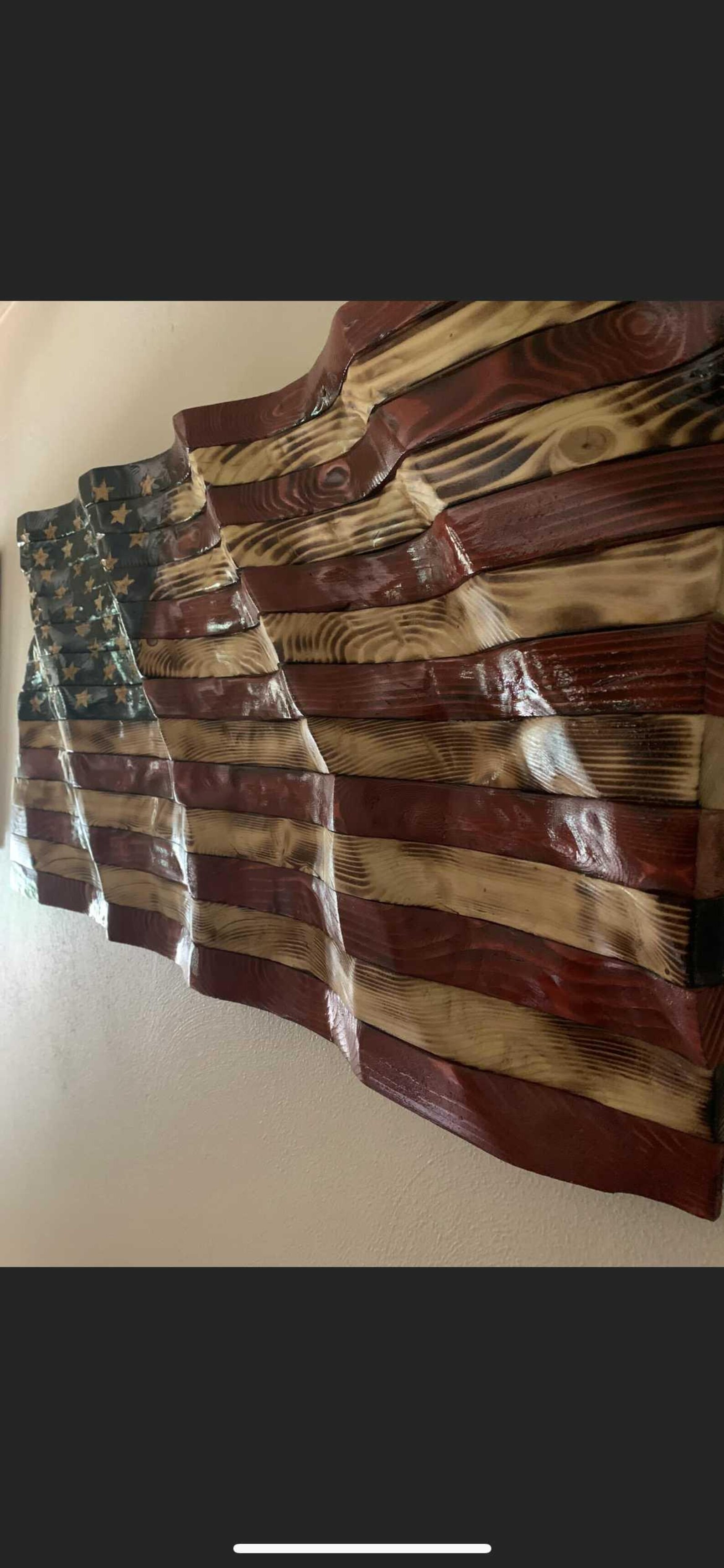 Wavy US Flag - Etsy