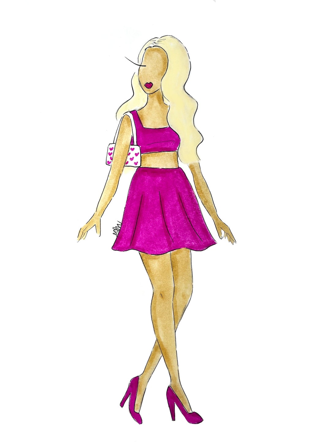 Barbie Artwork, Illustration, Wall Art, Print - Etsy
