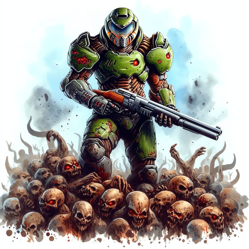 Doom Slayer Png - Etsy