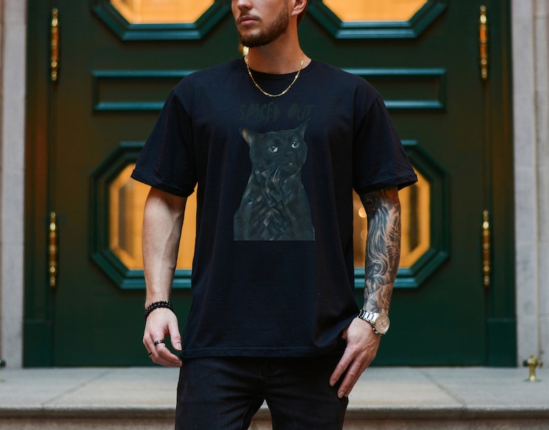 Cat Tshirt Unisex Spaced Out Cat Meme Instagram Social Media - Etsy