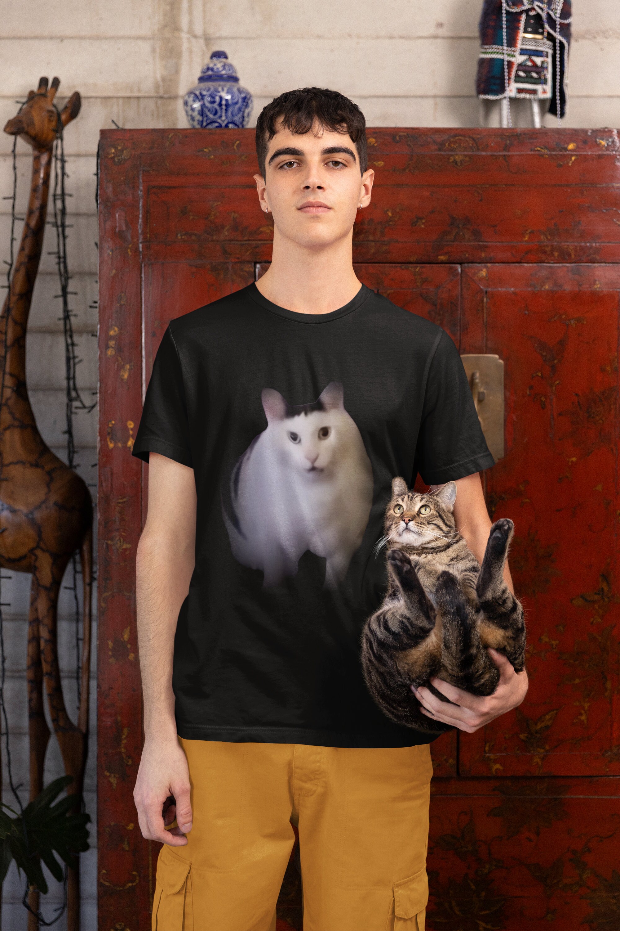 Funny HUH Cat Fade Tshirt Meme Tiktok and Instagram Chonky - Etsy