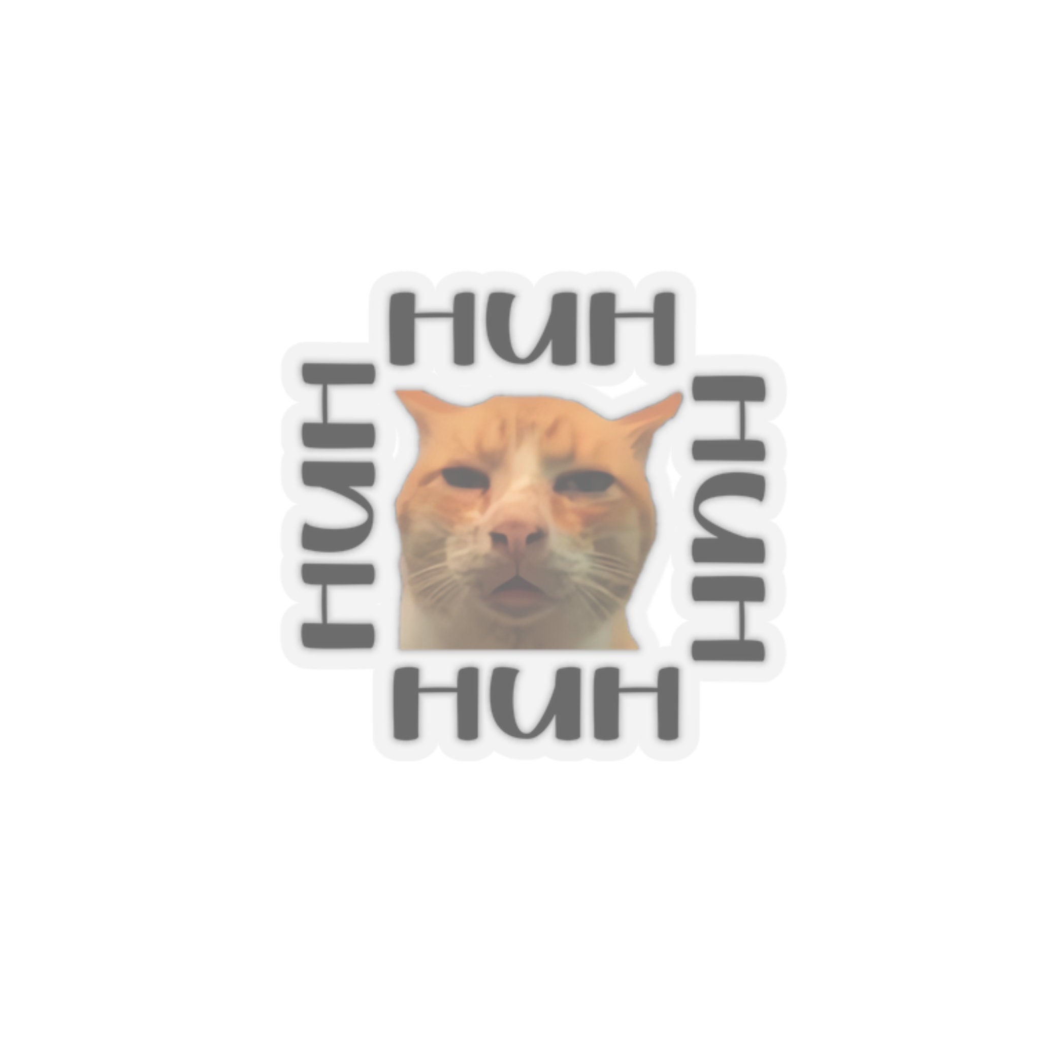 HUH Cat Meme Kiss-cut Stickers Decal - Etsy