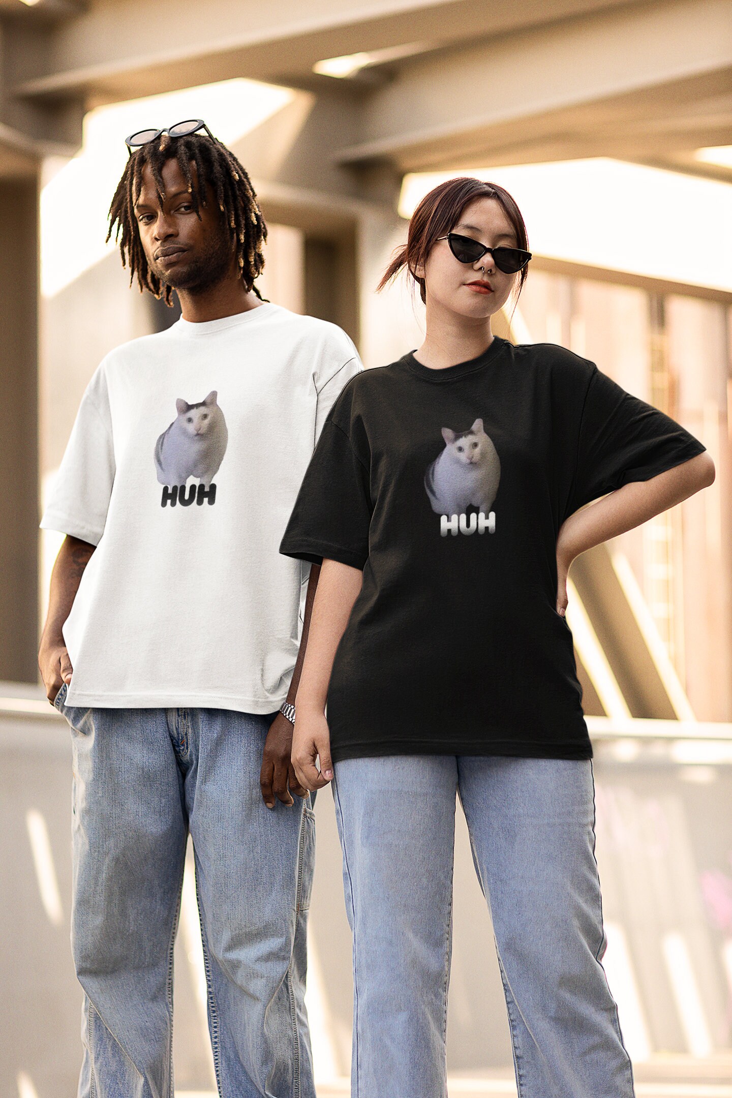Funny Huh Cat Tshirt Meme, Tiktok and Instagram Chonky Katze T-shirt - Etsy