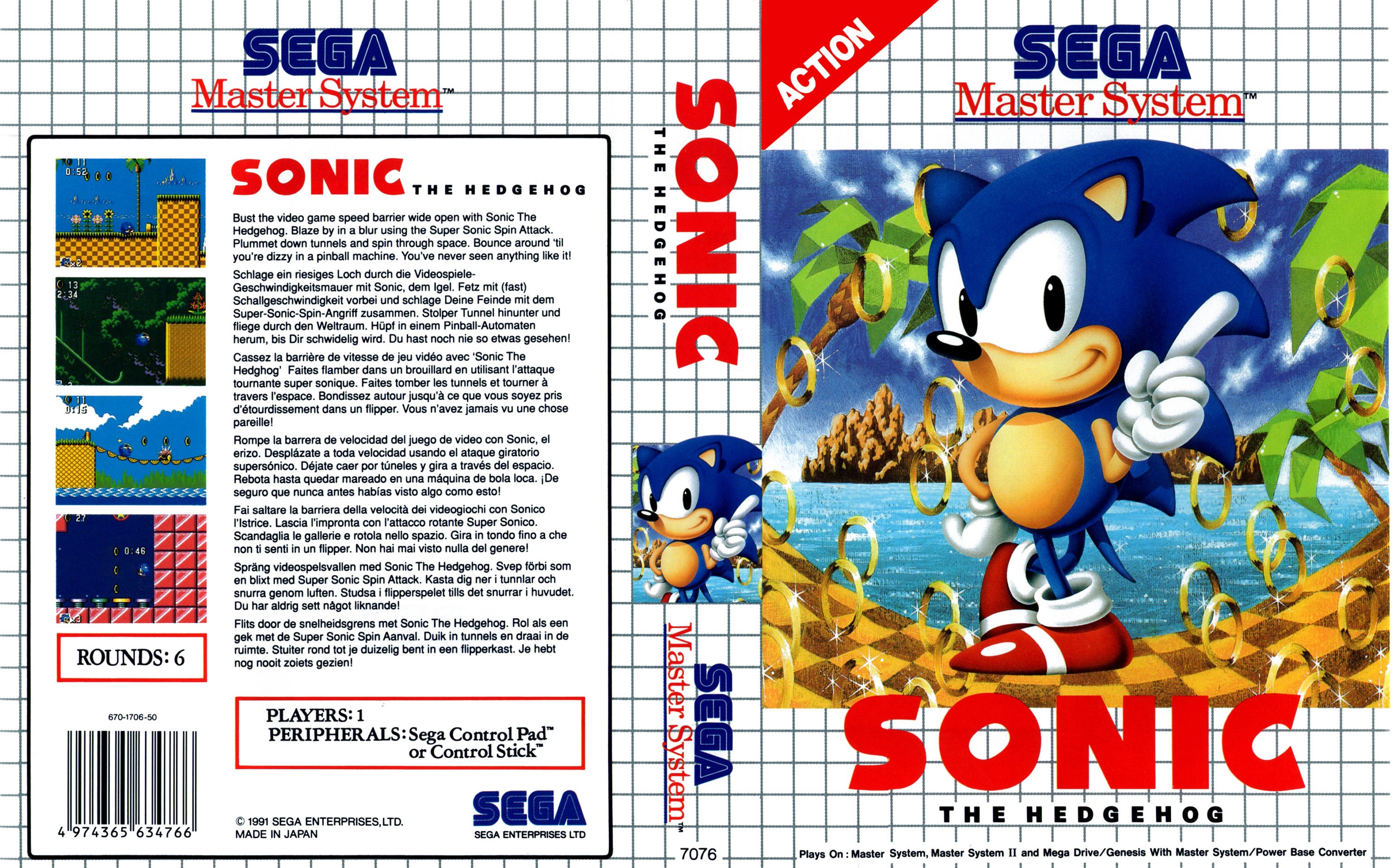 SEGA Sonic the Hedgehog Definitive Rom Games Collection Including Cover ...