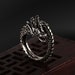 Adjustable Dragon Ring, Silver and Black Dragon Ring, Gothic Animal ...