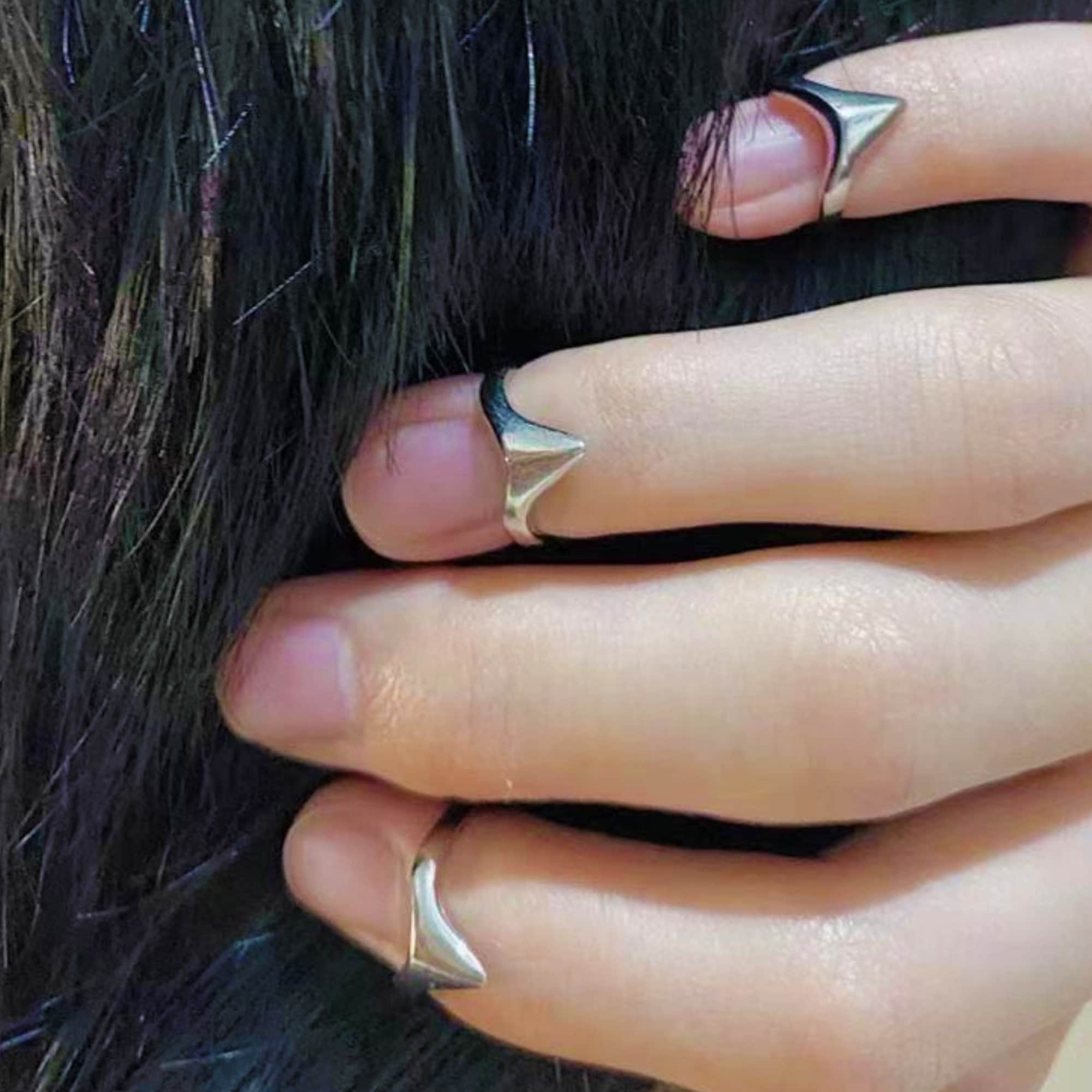 Handmade Blade Fingertip Rings, Fingertip Ring Adjustable, Fingertip ...